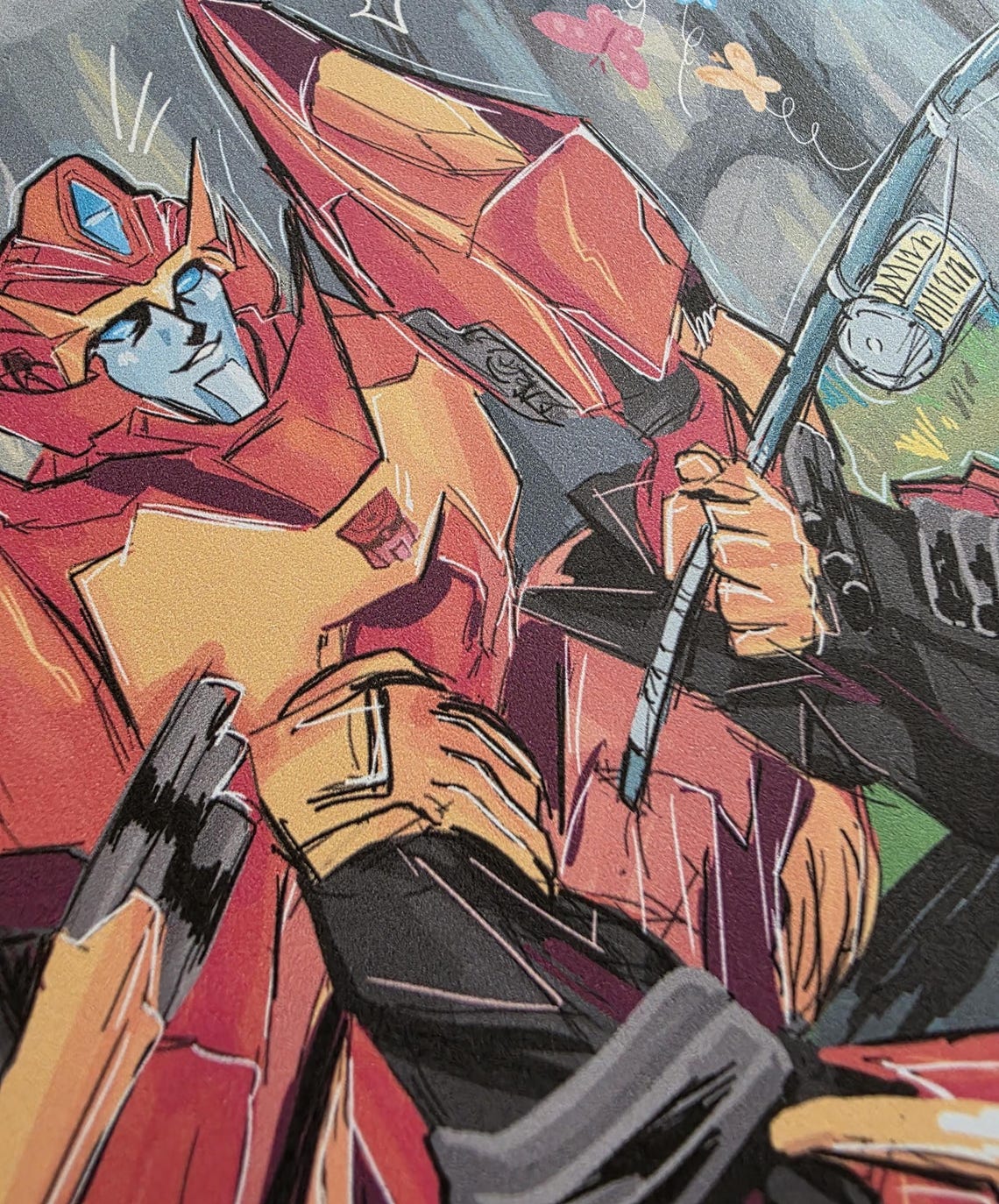 Transformers MTMTE Inspired Art Print - Rodimus Fishing - Etsy