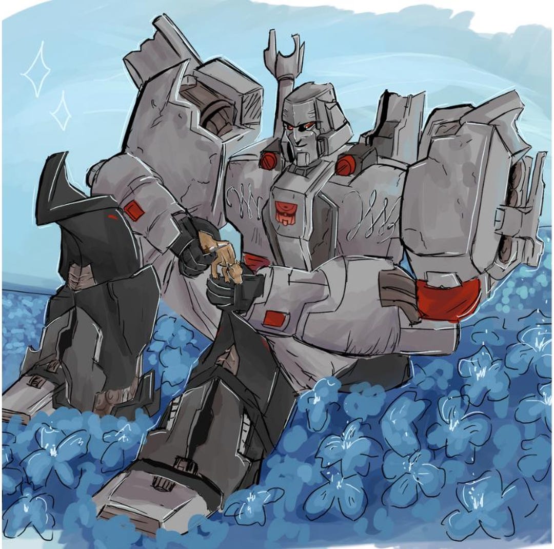 Transformers MTMTE Inspired Art Print - Megatron Whittling - Etsy