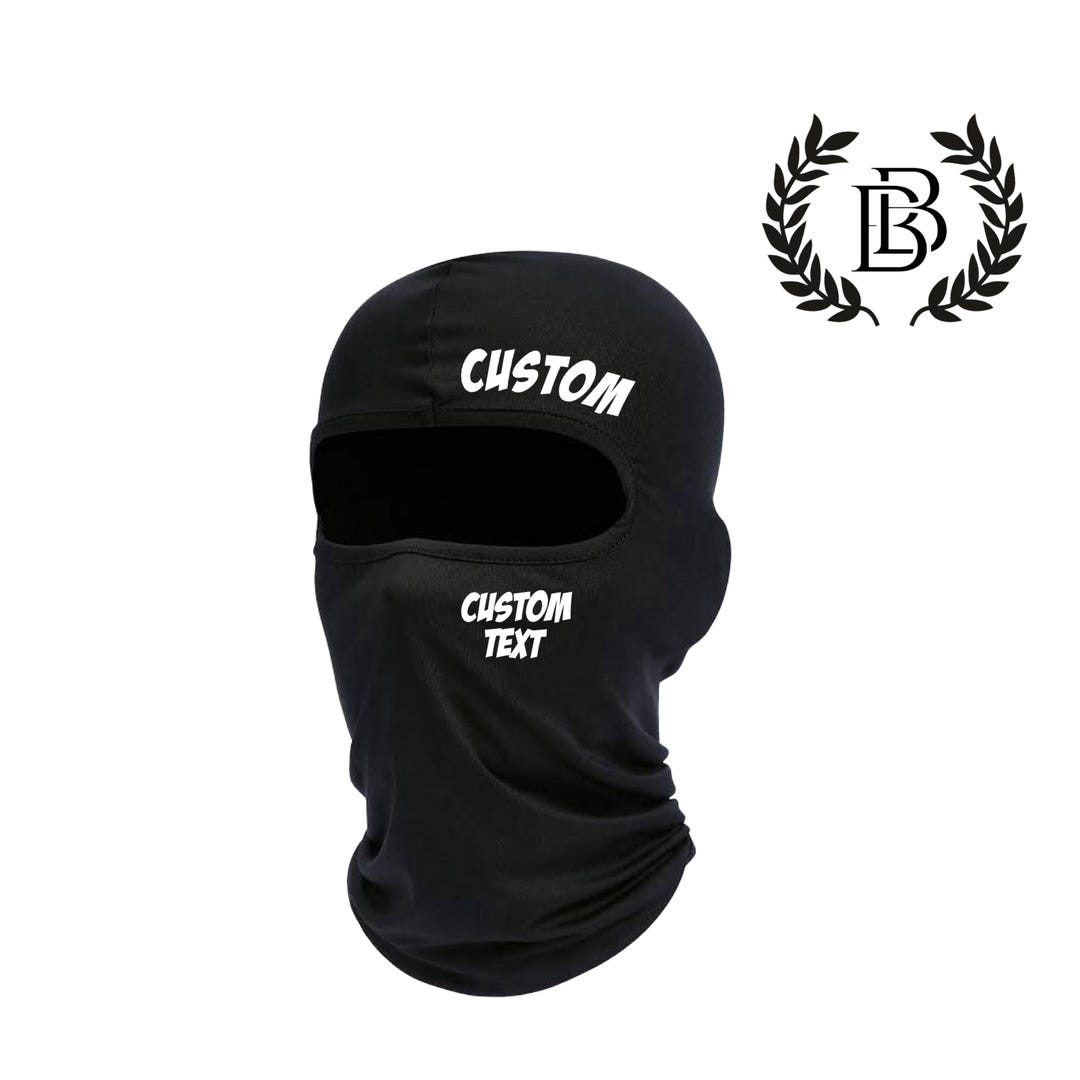Black Balaclava, Custom Full Face Mask, Mask Custom, Custom Balaclava ...
