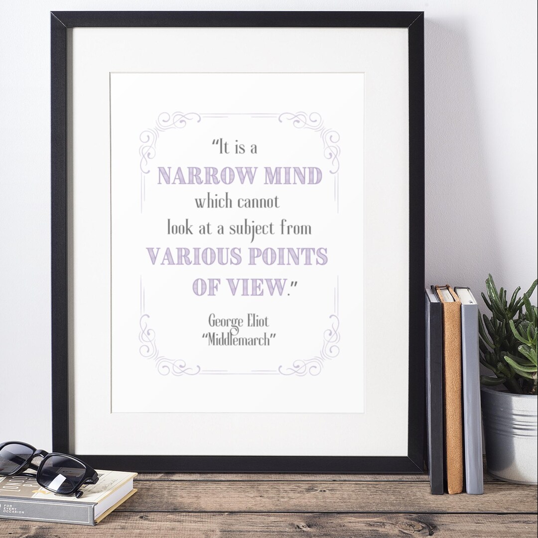 Vertical Posters, George Eliot Wall Art, Middlemarch Print, Home Decor ...
