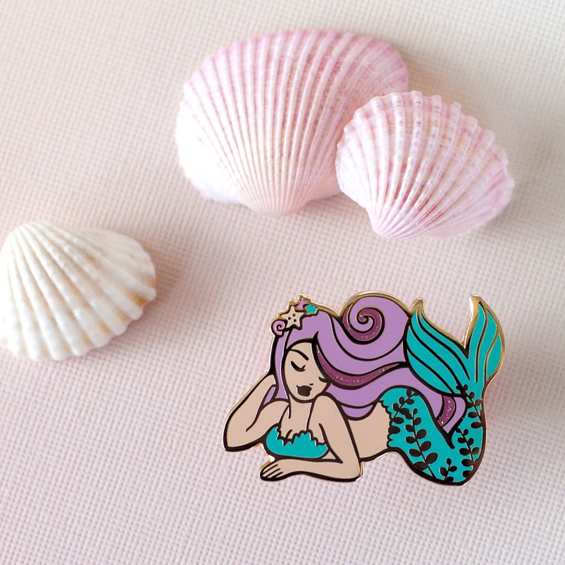Mermaid Pastel Hard Enamel Lapel Pin Brooch - Etsy