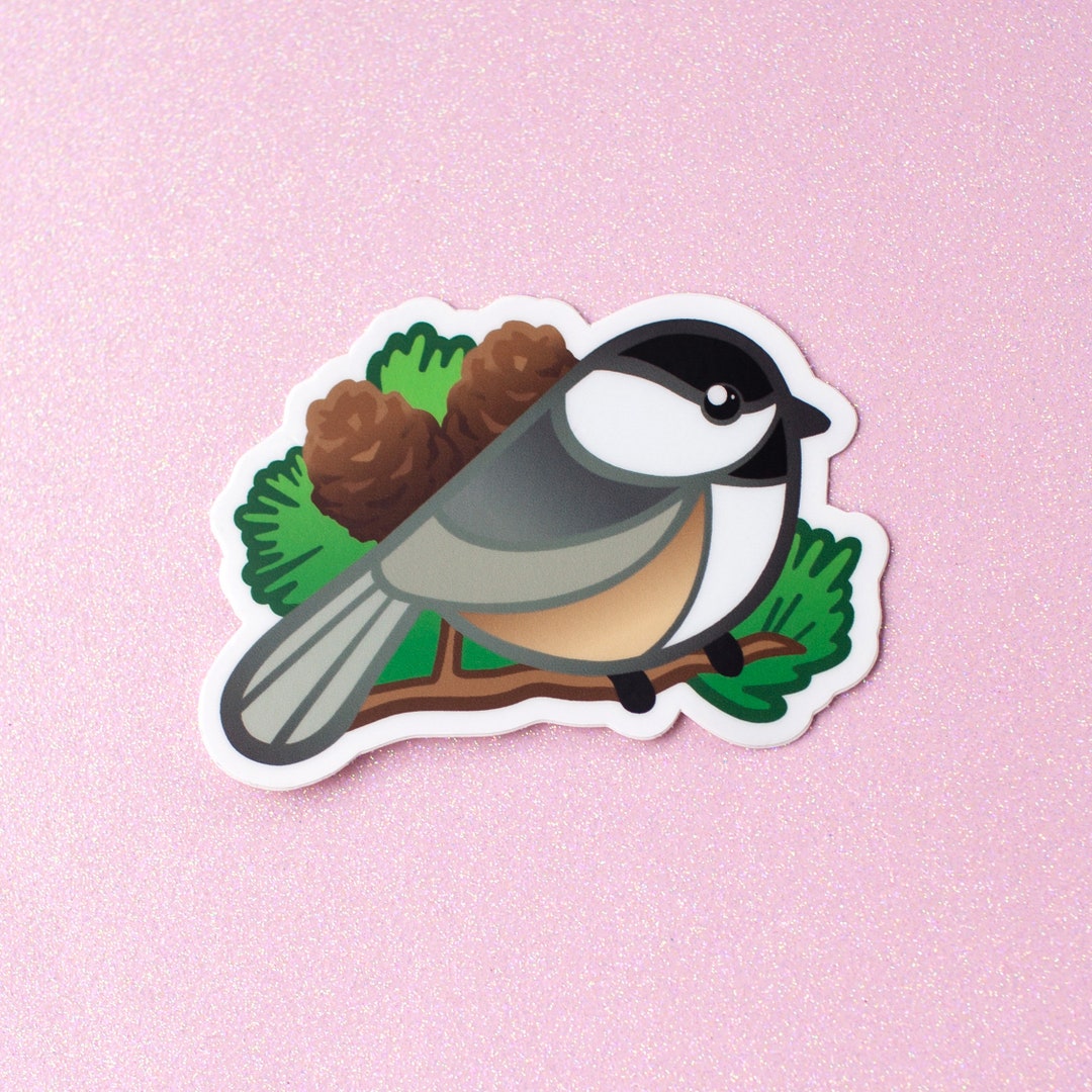Chickadee Bird Vinyl Decal Stickers - 3 Inch Indoor/outdoor Die Cut - Etsy