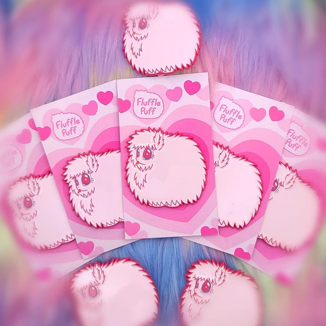 Fluffle Puff 1.75" Enamel Pin - Etsy