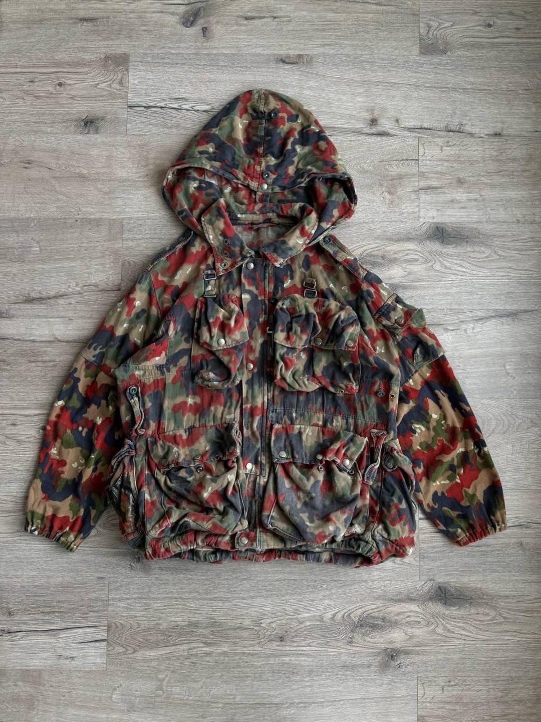 Swiss Army Military M70 Alpenflage Field Jacket Vintage Rare Camouflage ...