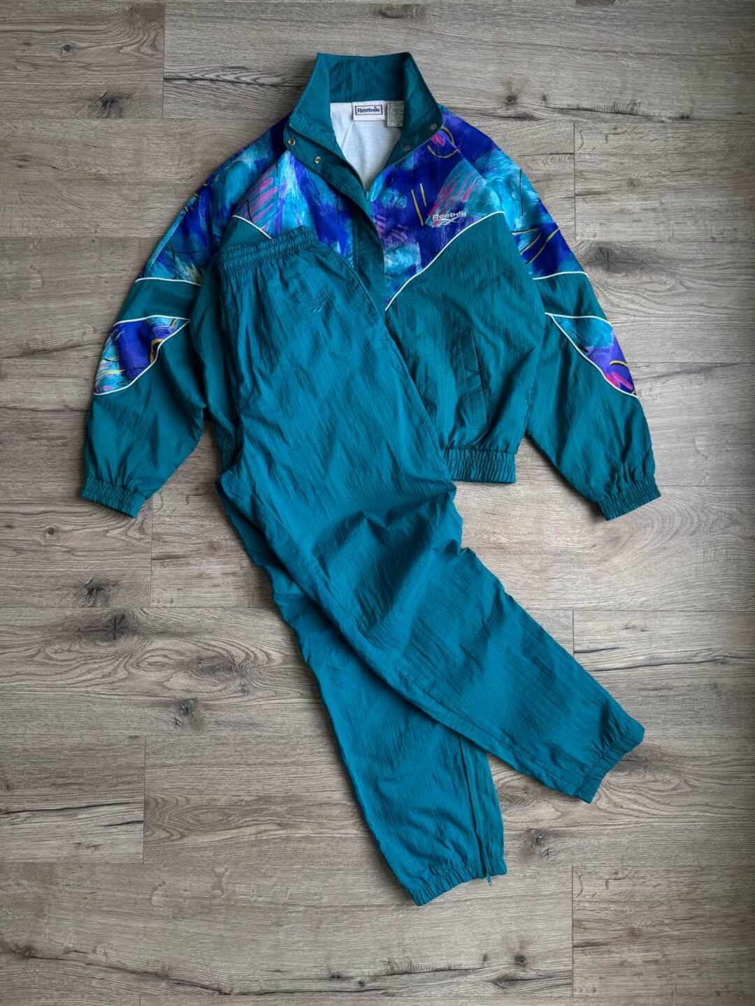 Reebok Retro Women’s Tracksuit 90s Turquoise Nylon Vintage Rare - Etsy