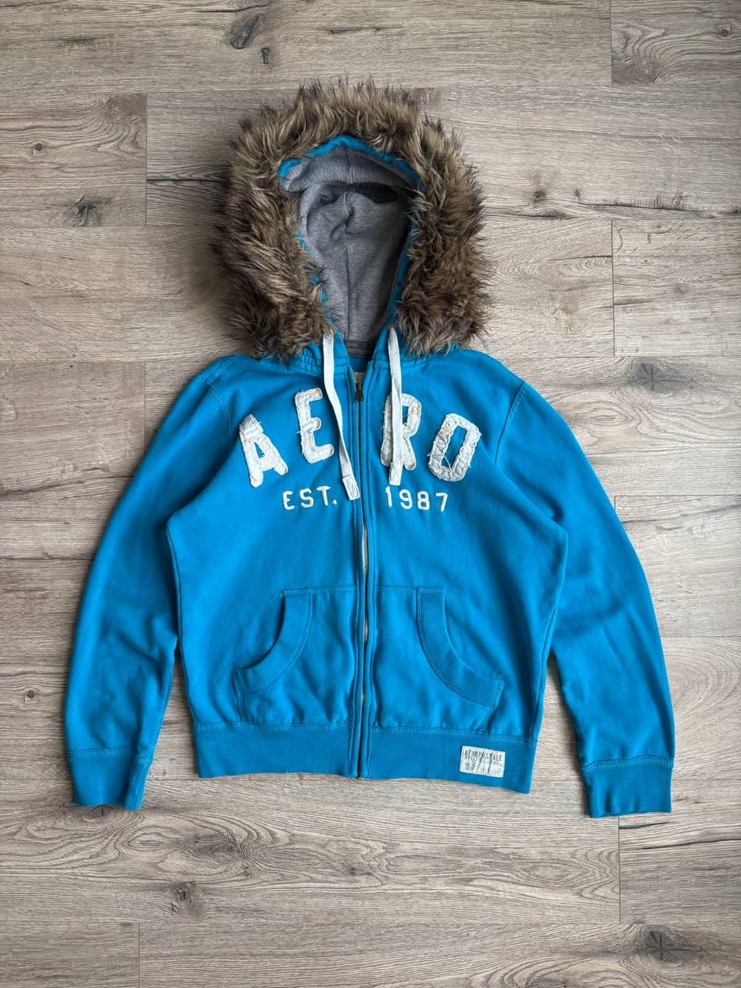 Aeropostale 00s Women’s Crazy Faux Fur Zip Hoodie Vintage - Etsy