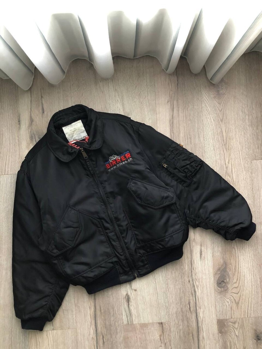 Vintage 90s Flyers Jacket Boom Trikes Bomber USA Type Buster Cold ...