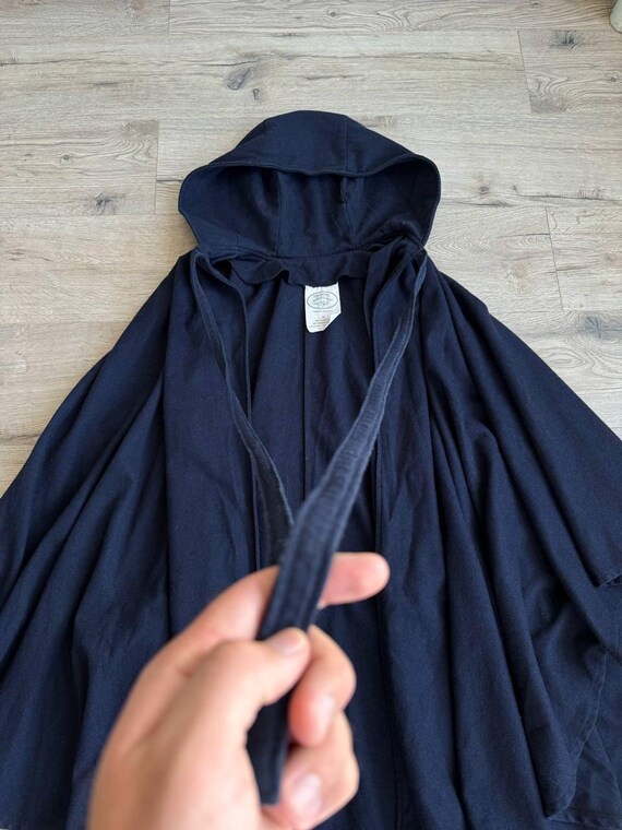 Laura Ashley Navy Wool Cape Cloak 90s Vintage Women’s… - Gem