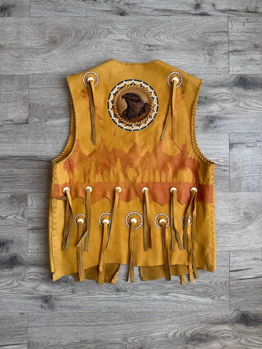 Stockerpoint 1990s Ethnic Vest Applique Eagle Western Wear Vintage Rare ...