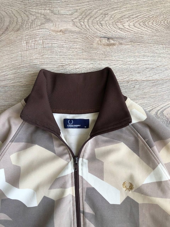 Fred Perry Men’s 00s Track Jacket Camouflage Wood Bro… - Gem