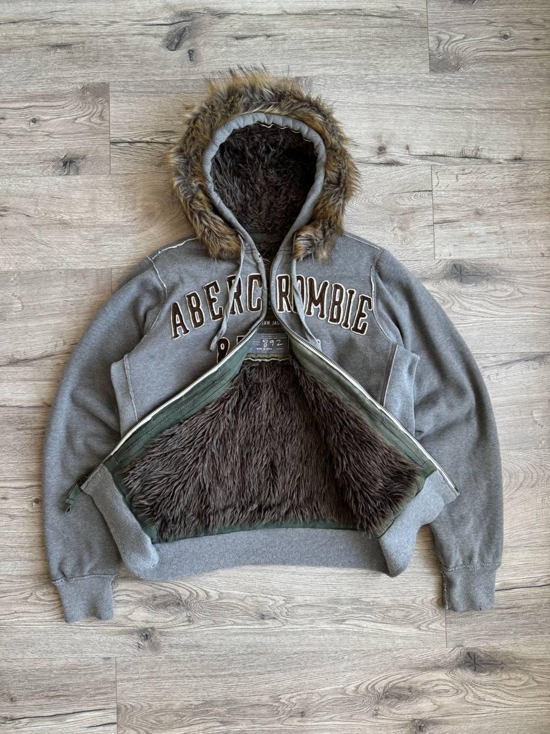 Abercrombie & Fitch 90s Faux Fur Wolf Jaw Jacket Mens Vintage - Etsy