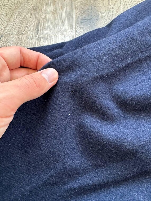 Laura Ashley Navy Wool Cape Cloak 90s Vintage Women’s… - Gem