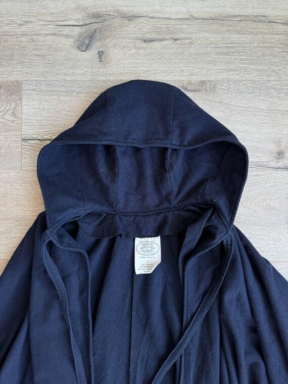 Laura Ashley Navy Wool Cape Cloak 90s Vintage Women’s… - Gem