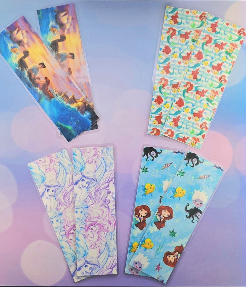 Disney the Little Mermaid Bookmarks set of 4 - Etsy