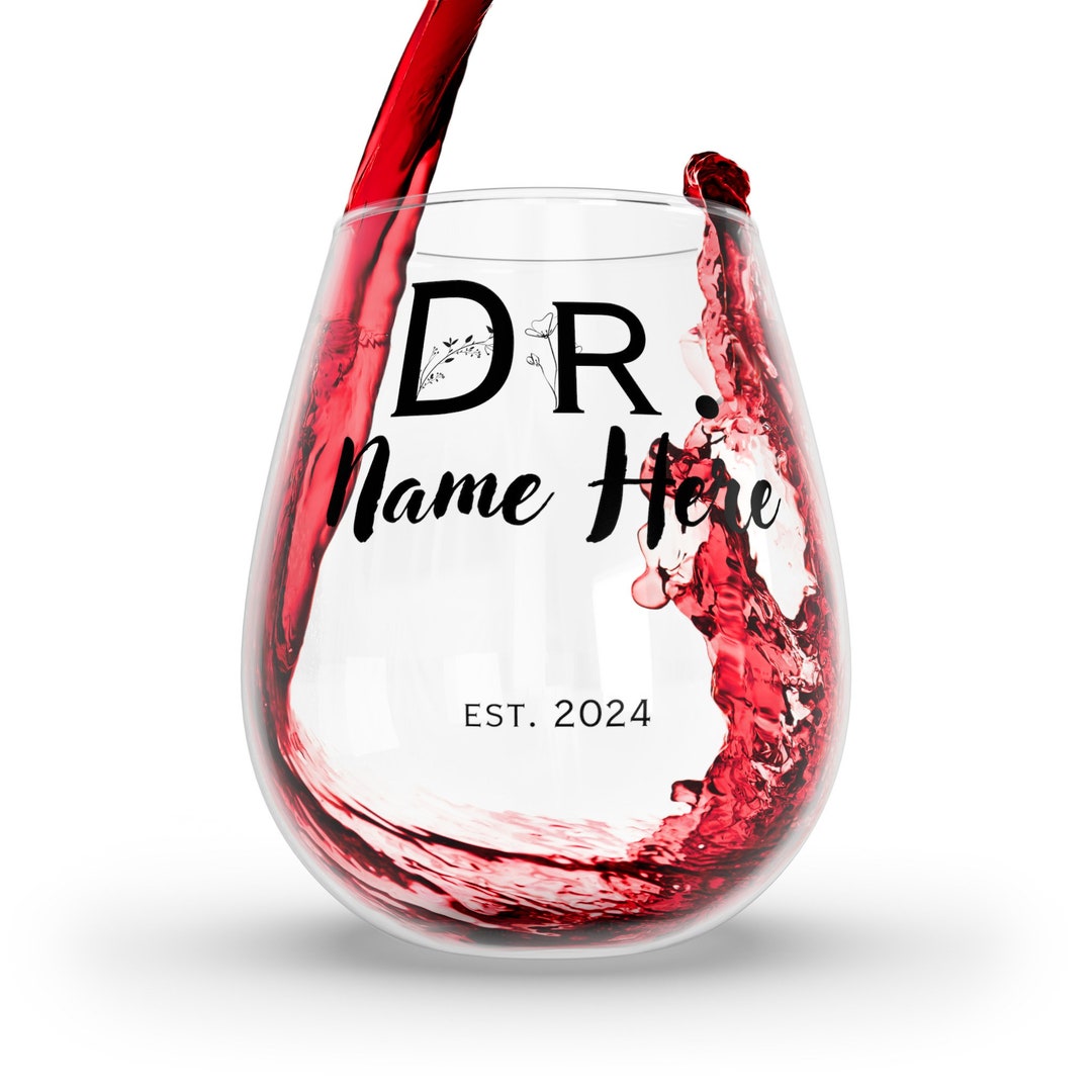 Personalized Phd Graduation Gift for Her, Doctor Glass for Her ...