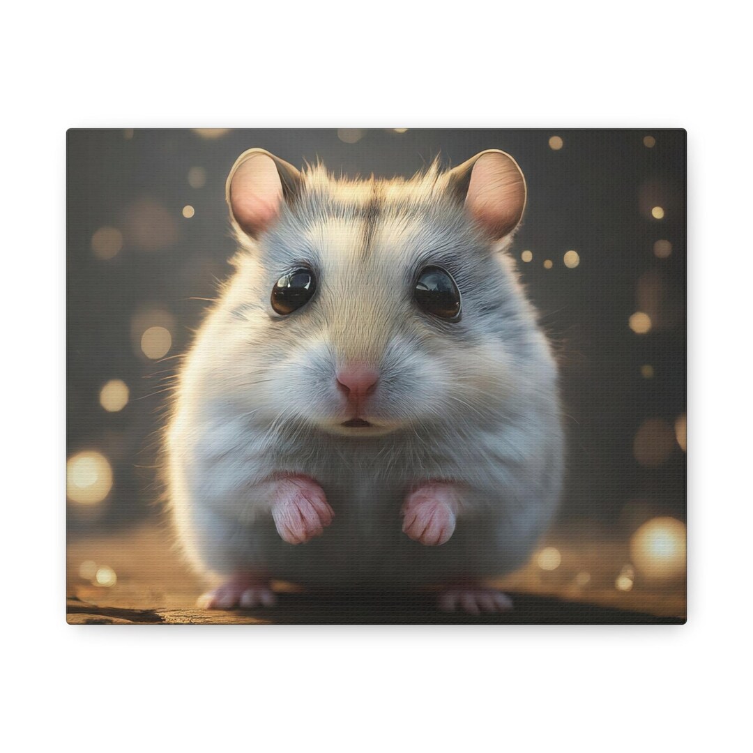 Canvas Wall Art, Snowball the Starry-eyed Hamster, Wall Hanging ...