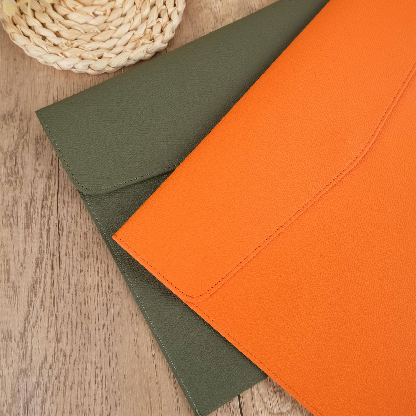 Personalized A4 Leather File Folder, Custom Travel Document Holder ...