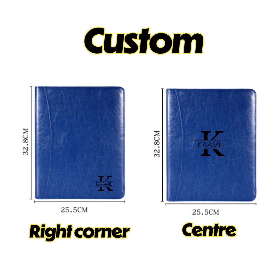 Personalized A4 Leather Portfolio, Custom Portfolio With Name, A4 ...