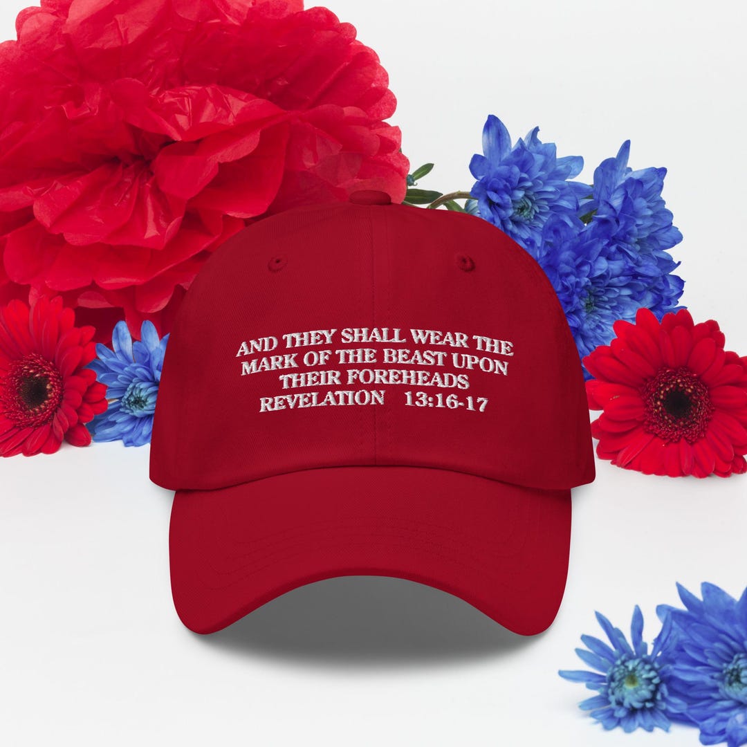 Anti-trump Red Hat: Mark of the Beast Political Humor - Etsy