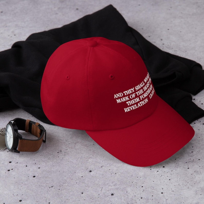Anti-trump Red Hat: Mark of the Beast Political Humor - Etsy