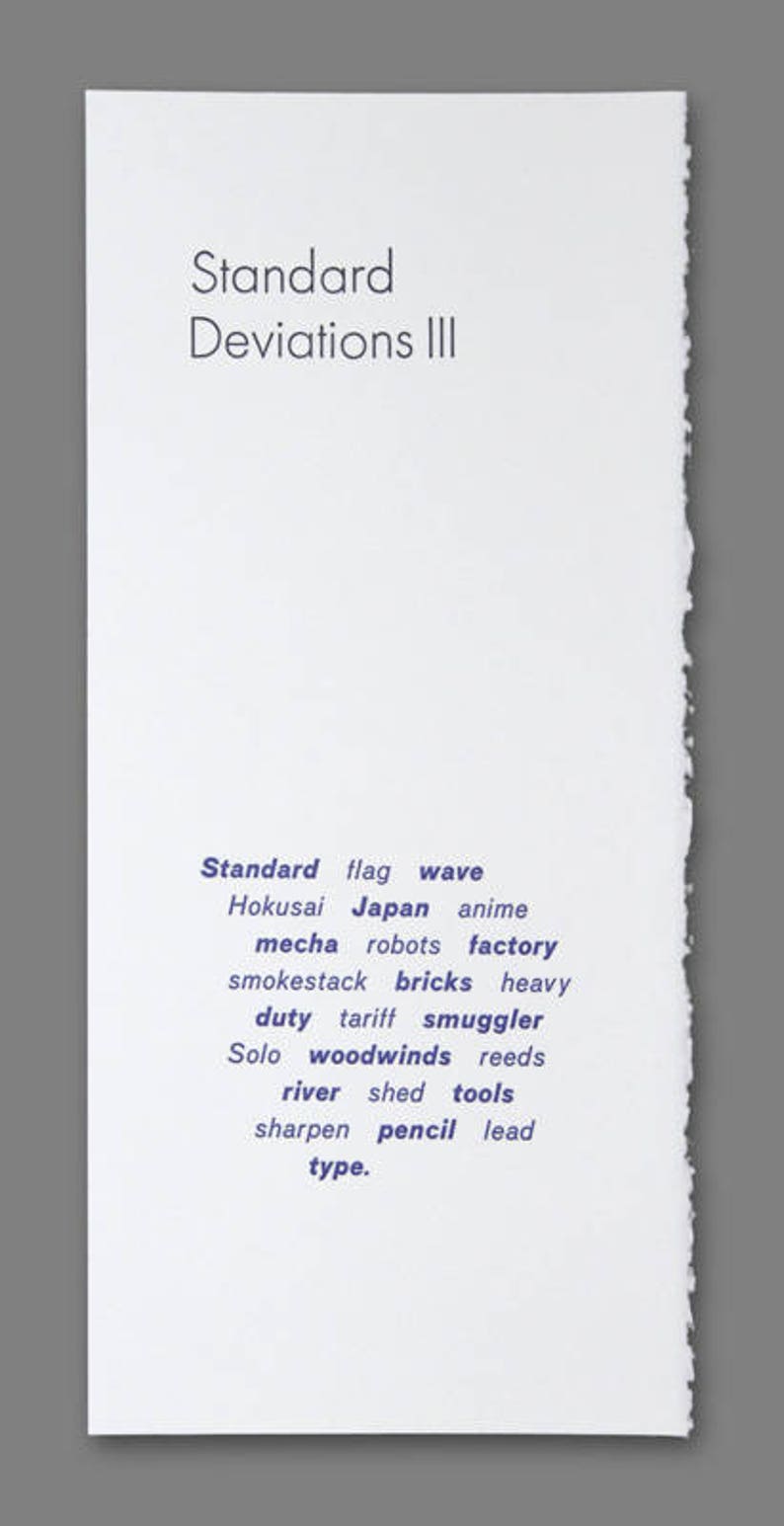 Standard Deviations Letterpress Poem - Etsy