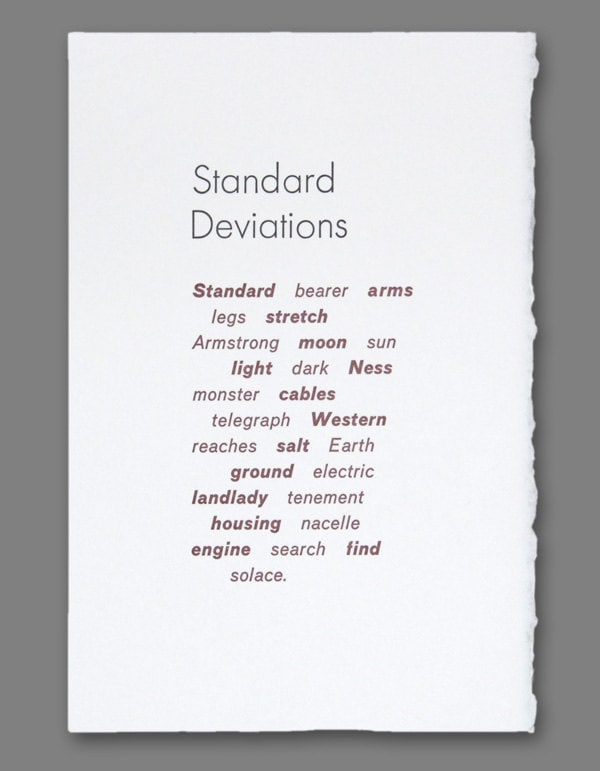 Standard Deviations Letterpress Poem | Etsy