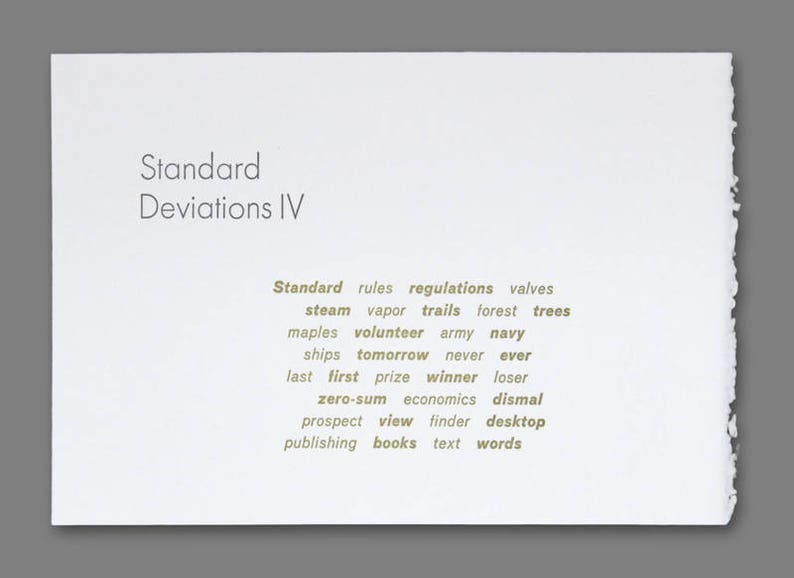 Standard Deviations Letterpress Poem - Etsy