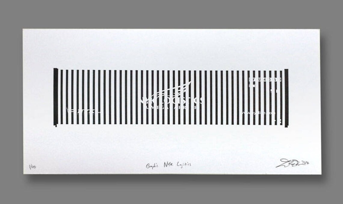 Graphic Shipping Container Print - Etsy