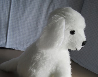 White Plush Dog - Etsy