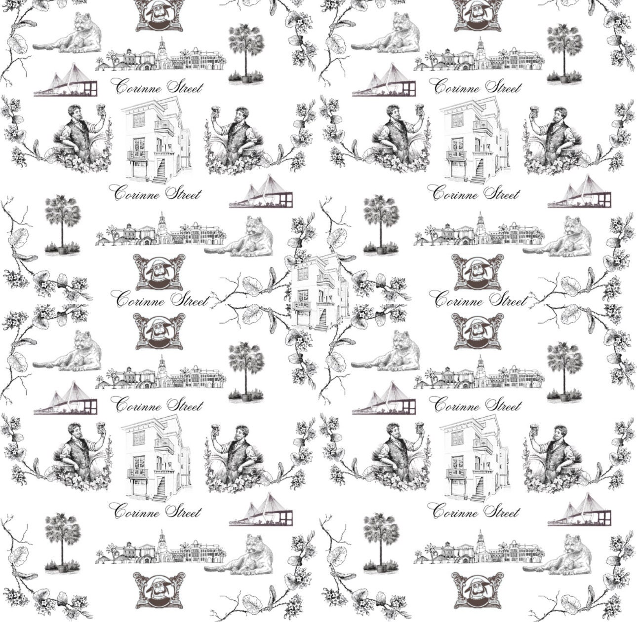 Custom Toile Print Bachelorette, Wedding, Birthday - Etsy