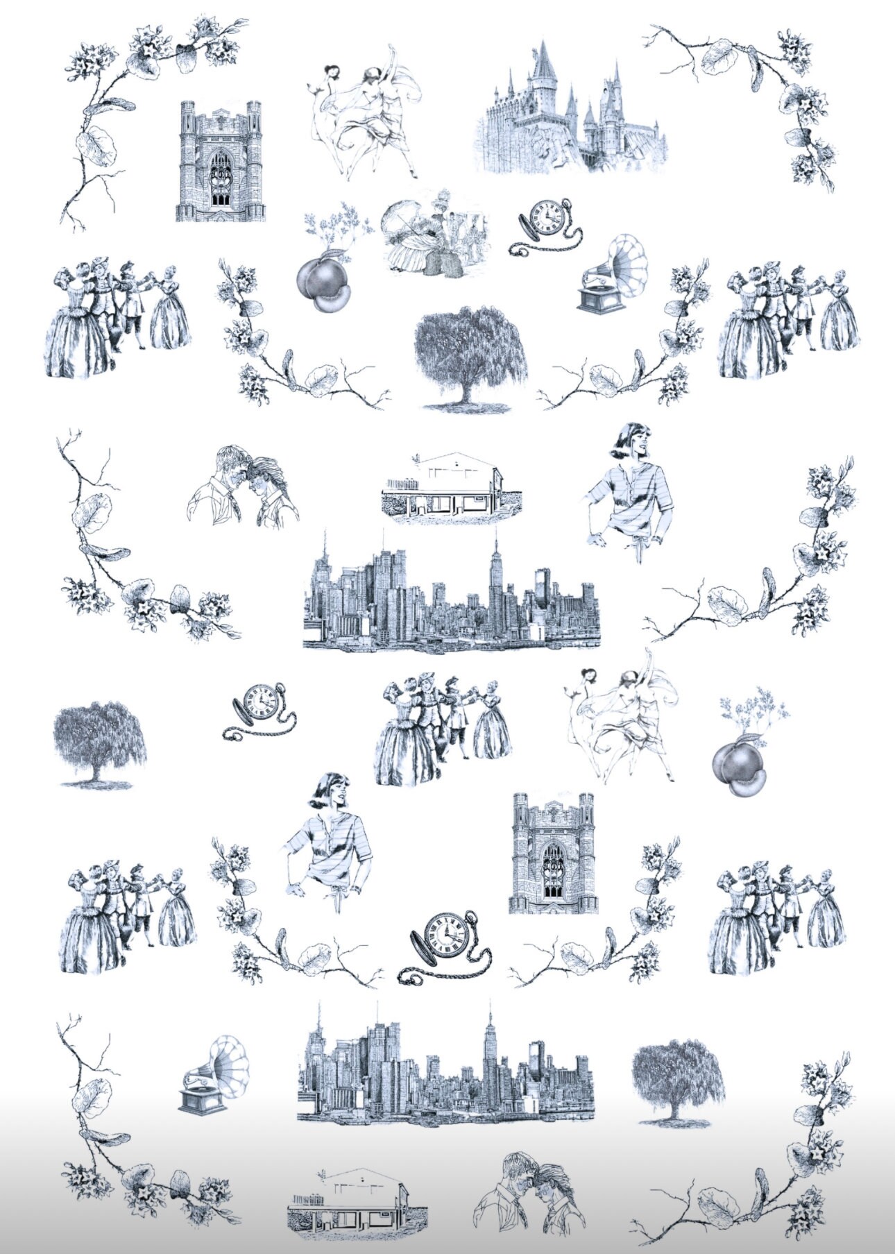 Custom Toile Print Bachelorette, Wedding, Birthday - Etsy