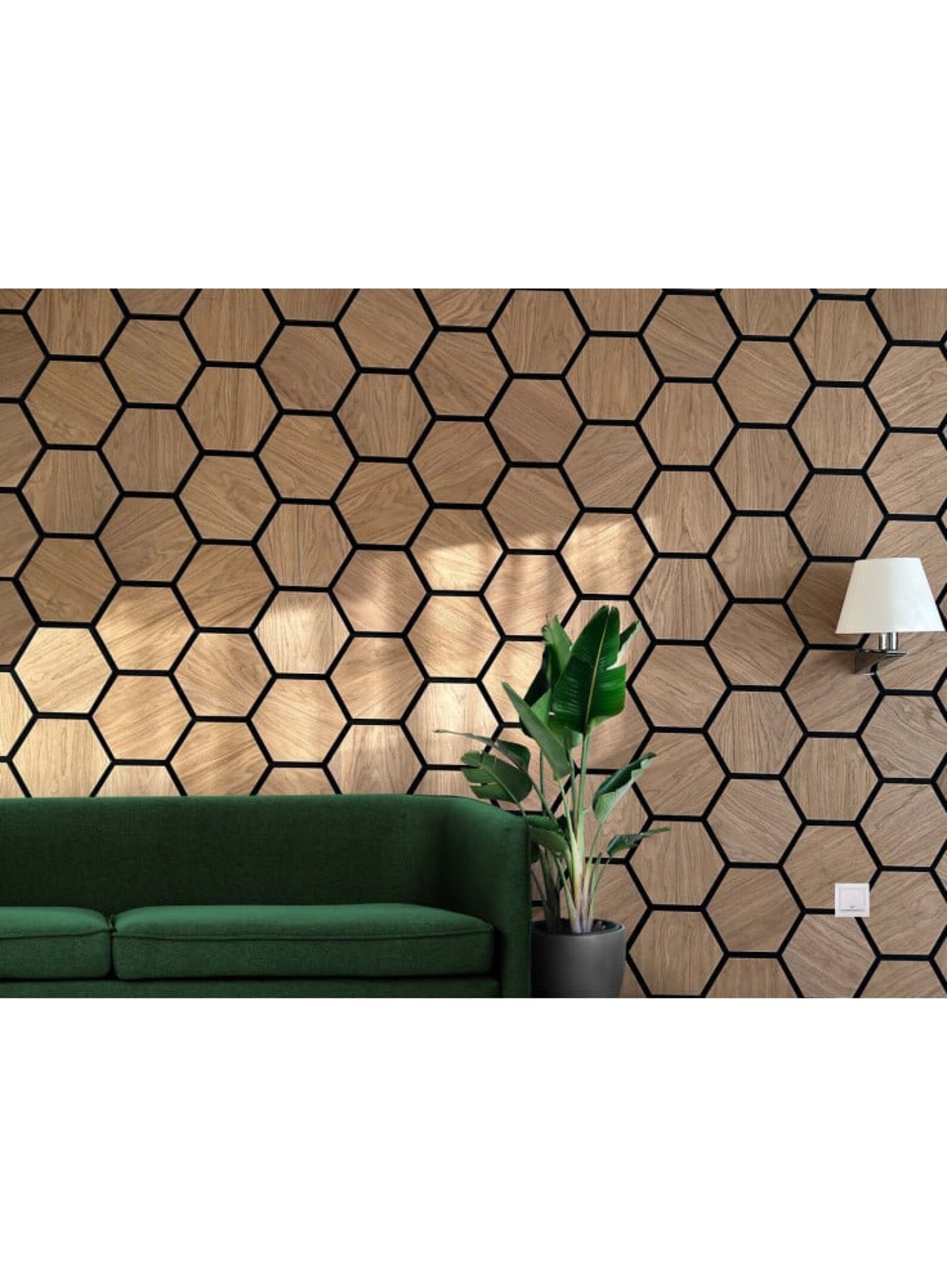 Acoustic Hexagon Wall Panel (22 Piece) 1 M Squire, Wooden Wall Decor ...