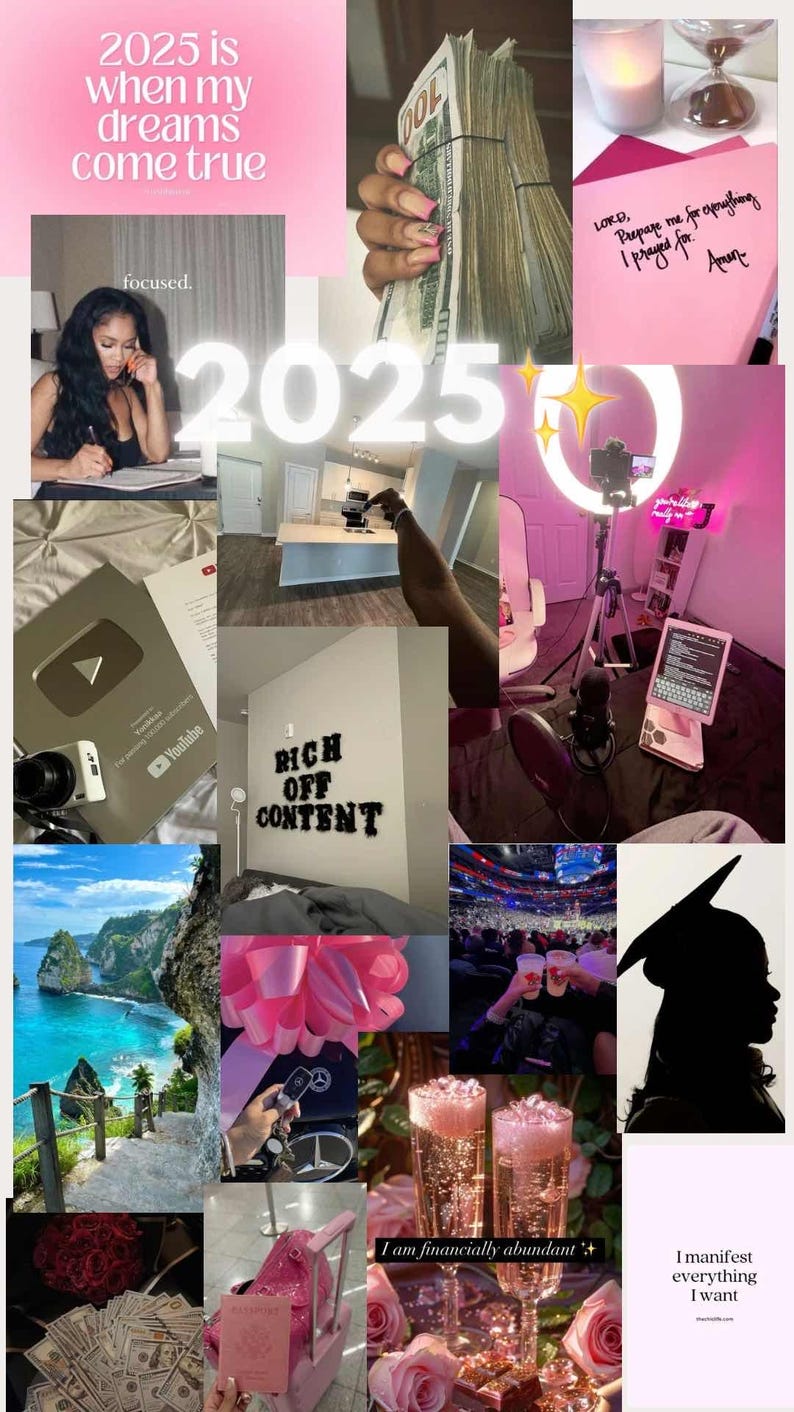 2025 Vision Board Bingo Card (customizable) - Etsy