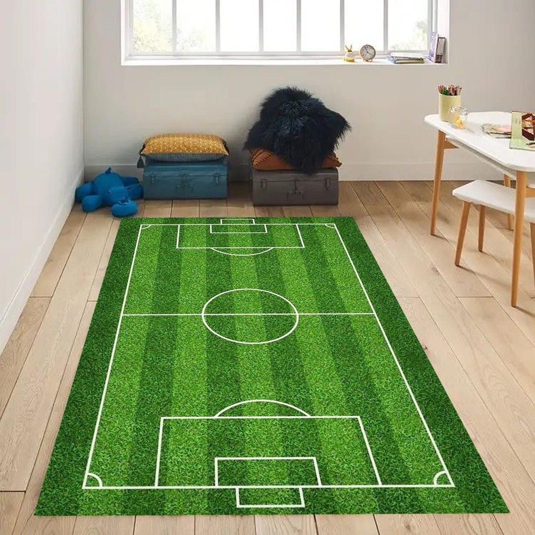Football Soccer Stadium Pattern, Boy Room, Kid Room, Gift Rugpopular ...