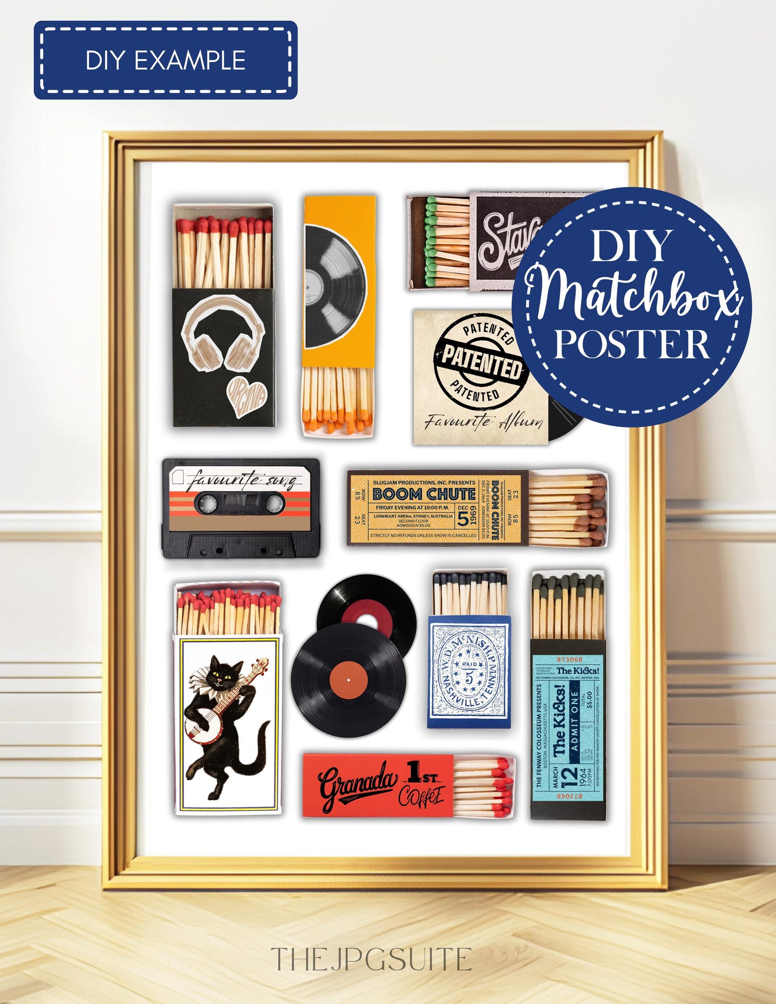 Blank Matchbox Template, Matchbook Poster, Custom Matchbox Template ...