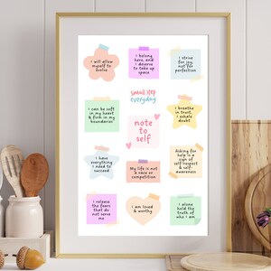 Note to Self, Positive Affirmation Poster, Printable Wall Art, Self ...