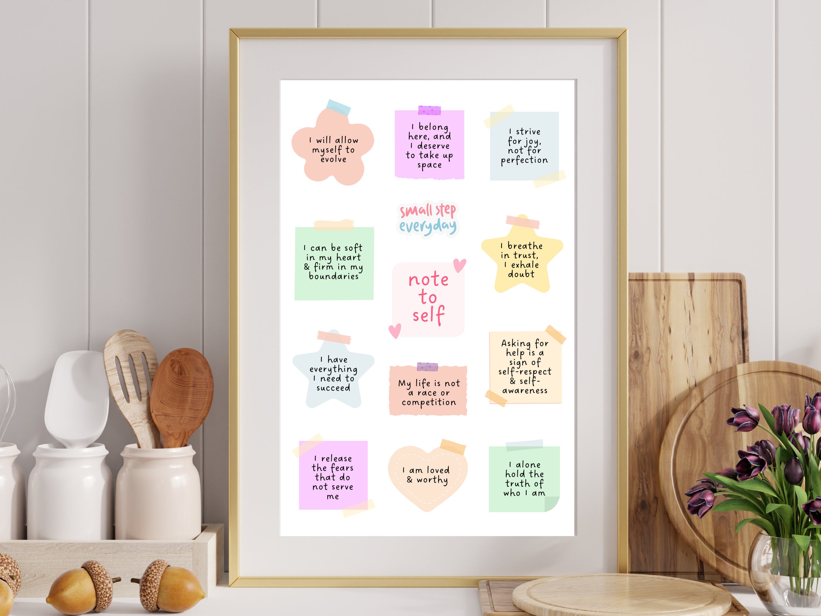 Note to Self, Positive Affirmation Poster, Printable Wall Art, Self ...