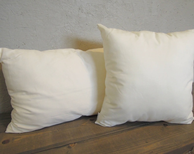 Pillow Inserts, Organic Cotton and Poly Fill, All Sizes, Made-to-order ...