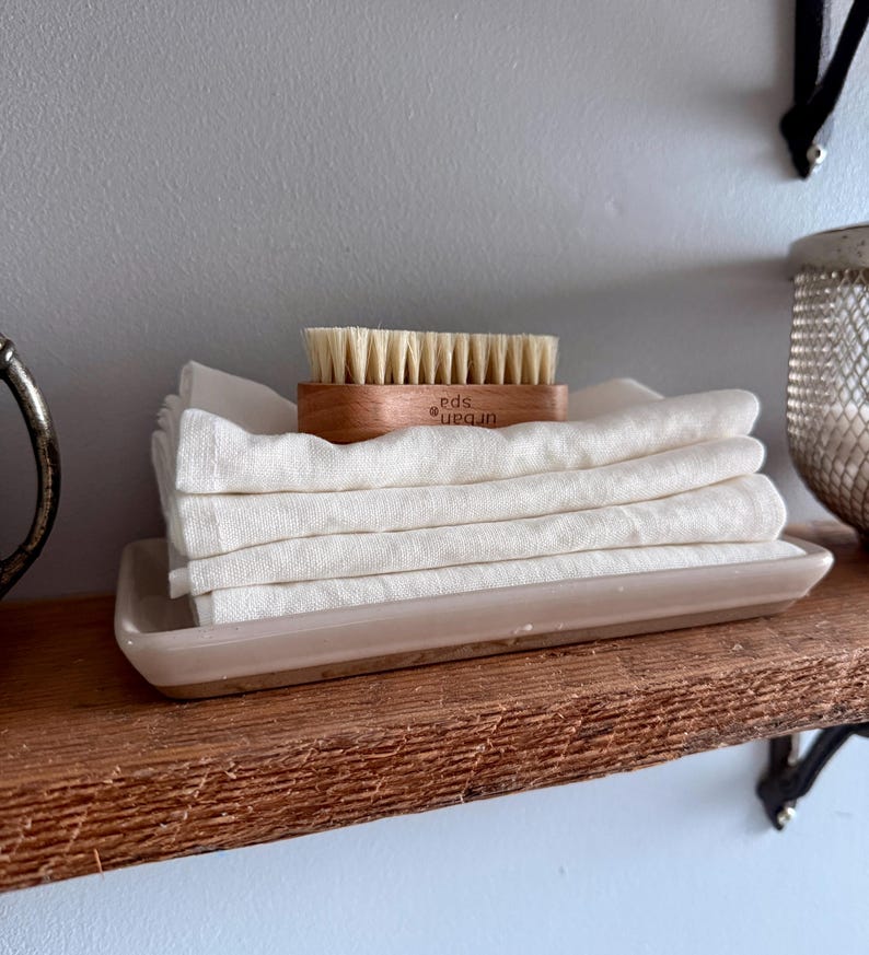 Handmade Linen Wash Cloths | Natural Linen Face Cloths | Sustainable ...