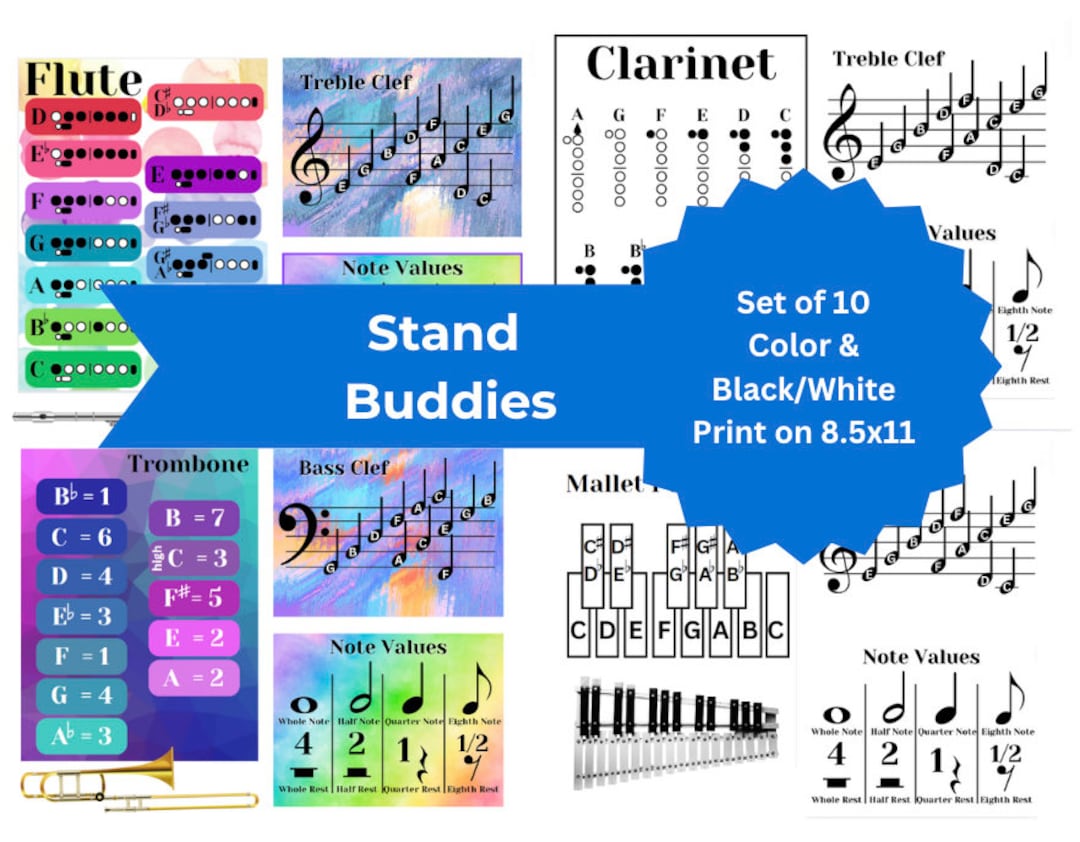 Stand Buddies - Printable Charts - Etsy