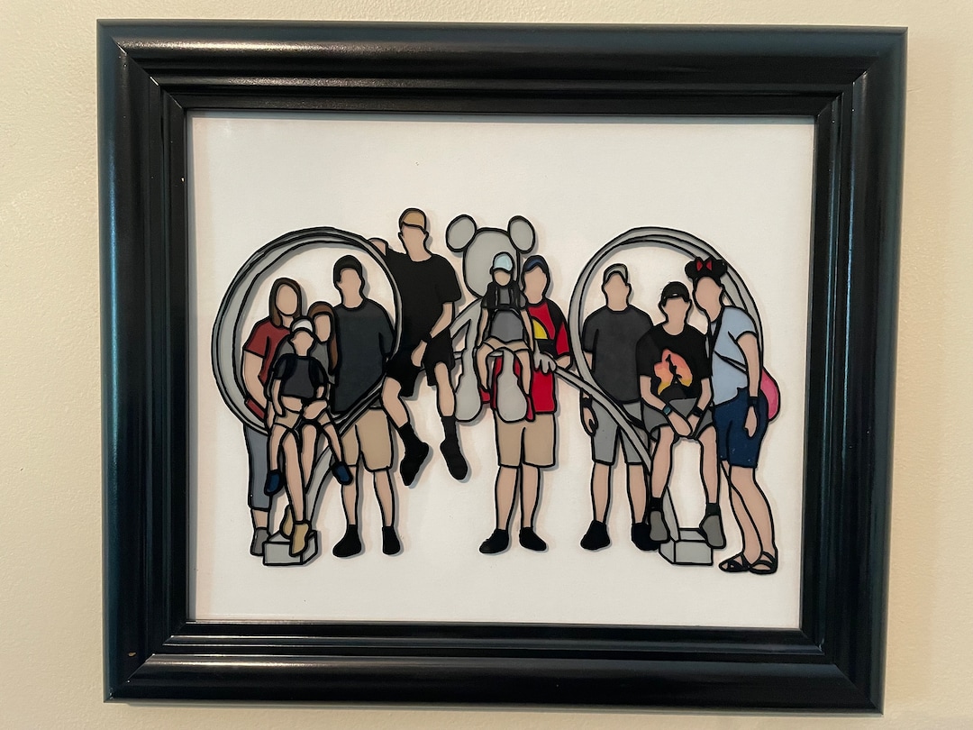 8x10 Hand Painted Glass Art Faceless Photo group of 7 or More - Etsy
