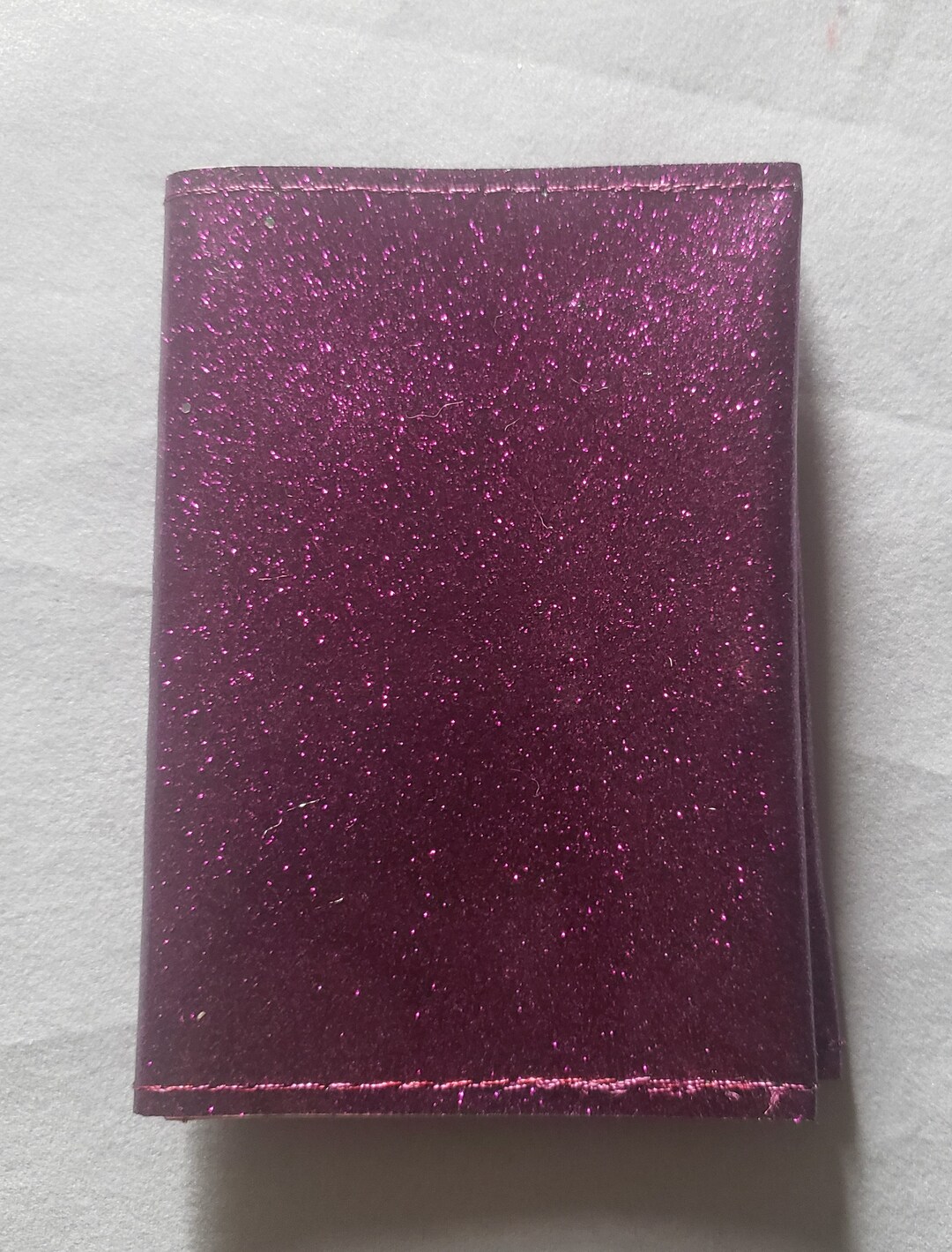 CARD WALLET Grape Matte Metalflake Vinyl With Silver Interior - Etsy