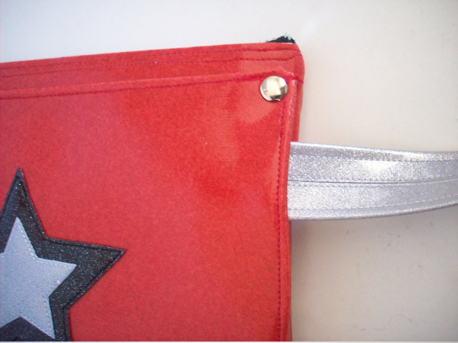 Large Fanny Pack Red Metalflake With Platinum Roller Derby - Etsy