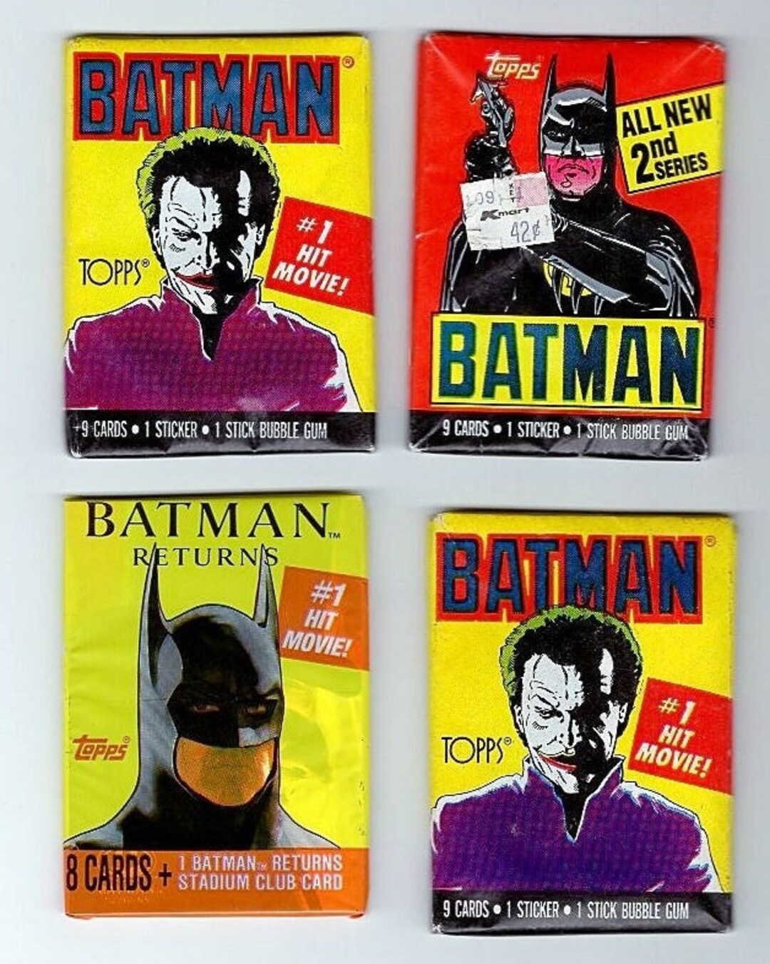 Four 1989-1991 Vintage Packs of Batman Trading Cards - Etsy