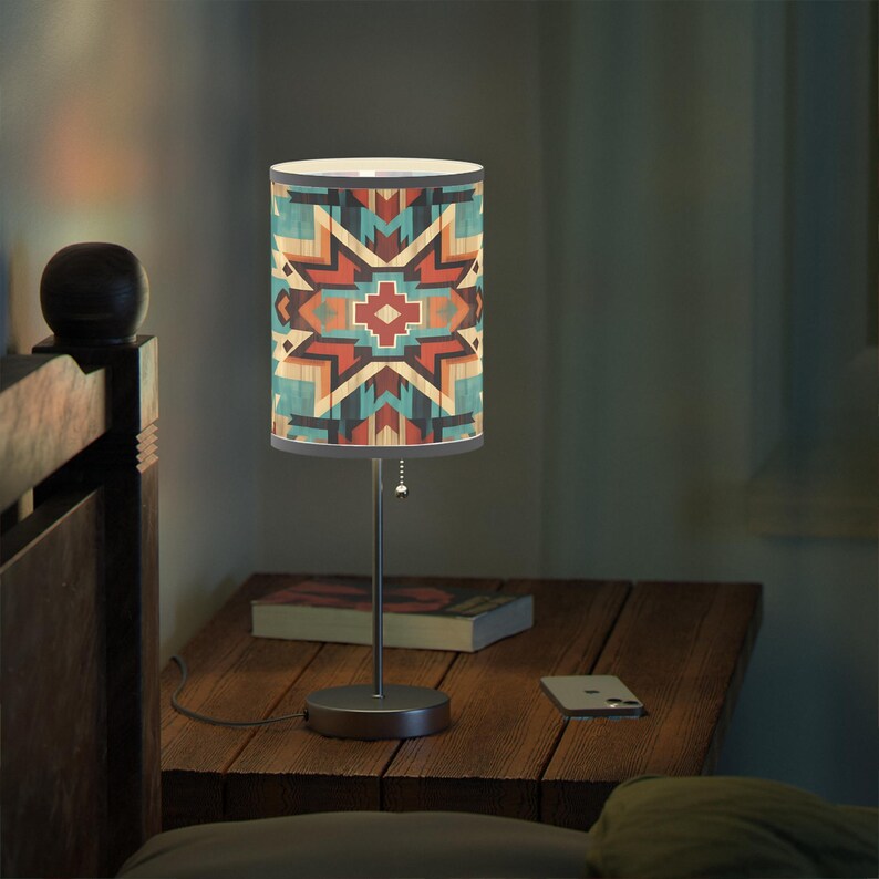 Native American, Aztec, Navajo Design, Southwestern Decor, Table Lamp ...