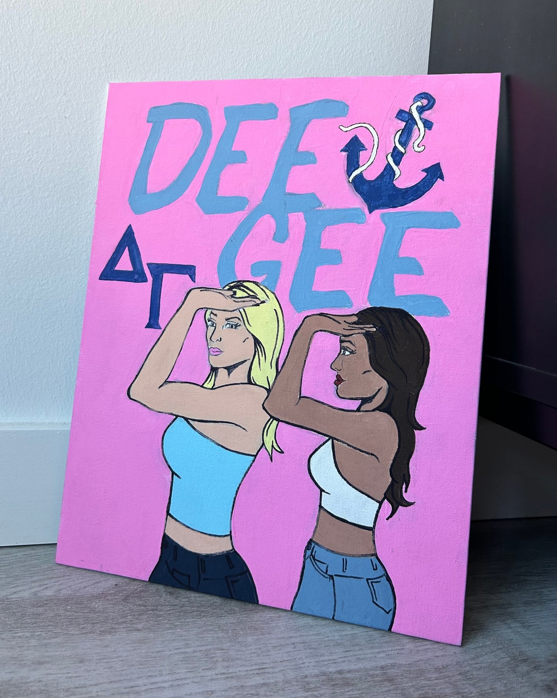 Delta Gamma Acrylic Painting - Etsy