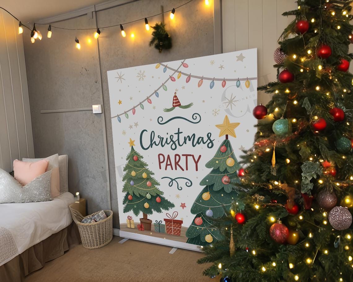 Christmas Gallery Wall Art Party Posters Christmas Holiday Photography ...