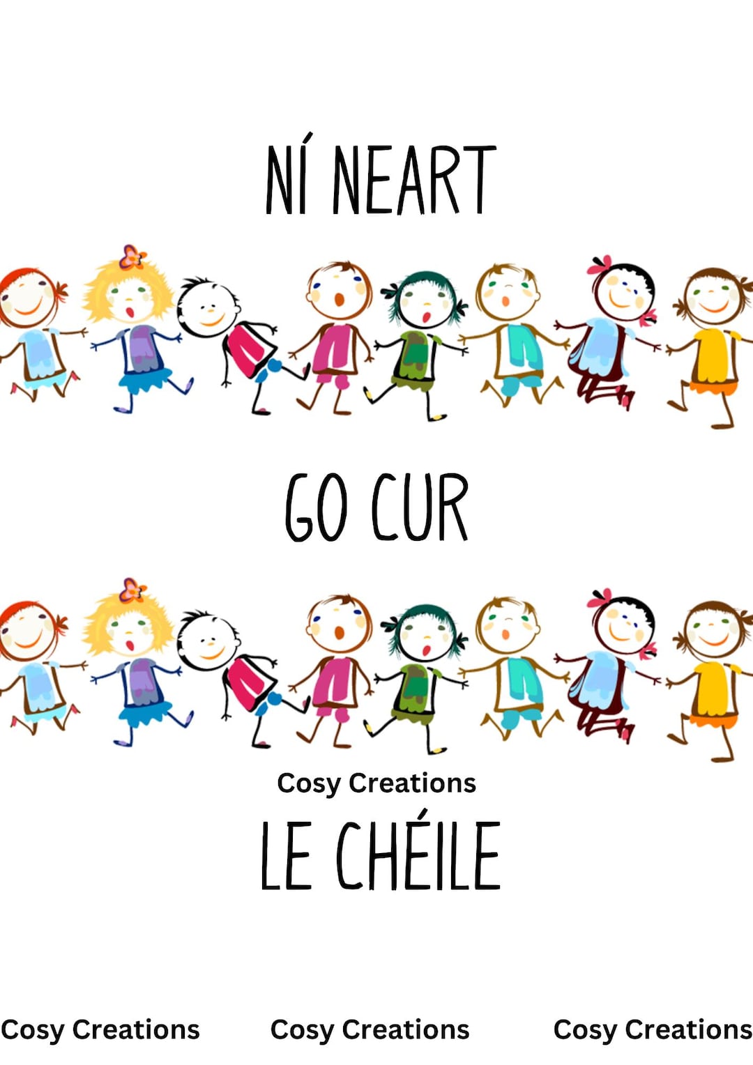 Irish Inspirational Print – Ní Neart Go Cur Le Chéile –wall Art for ...