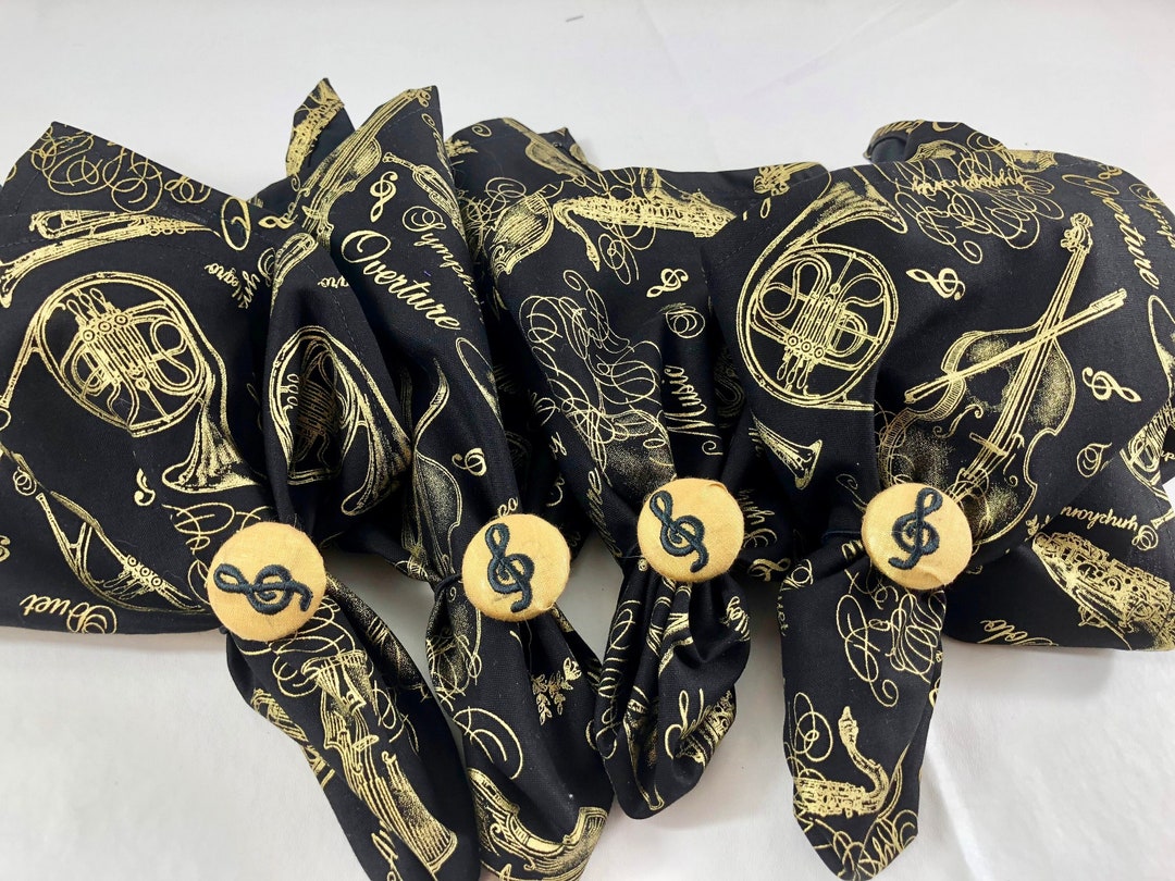 Stunning Musical Napkins Musical Instruments Optional Napkin Ring - Etsy