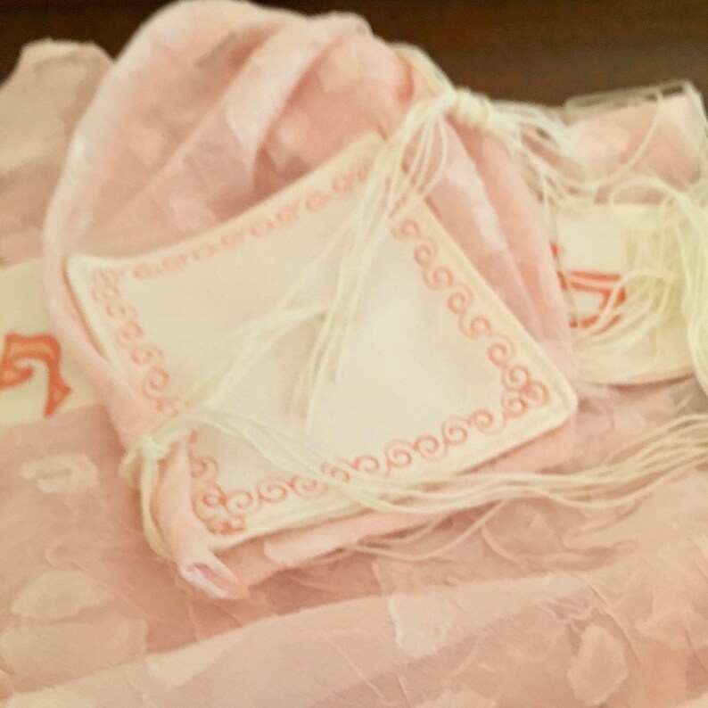 Beautiful Unique TALLIT Hand Made Shear Peach and off White - Etsy